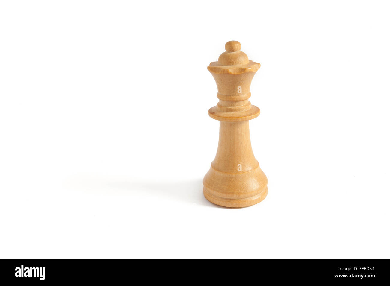 Queen from white set (chess) in white background Stock Photo - Alamy