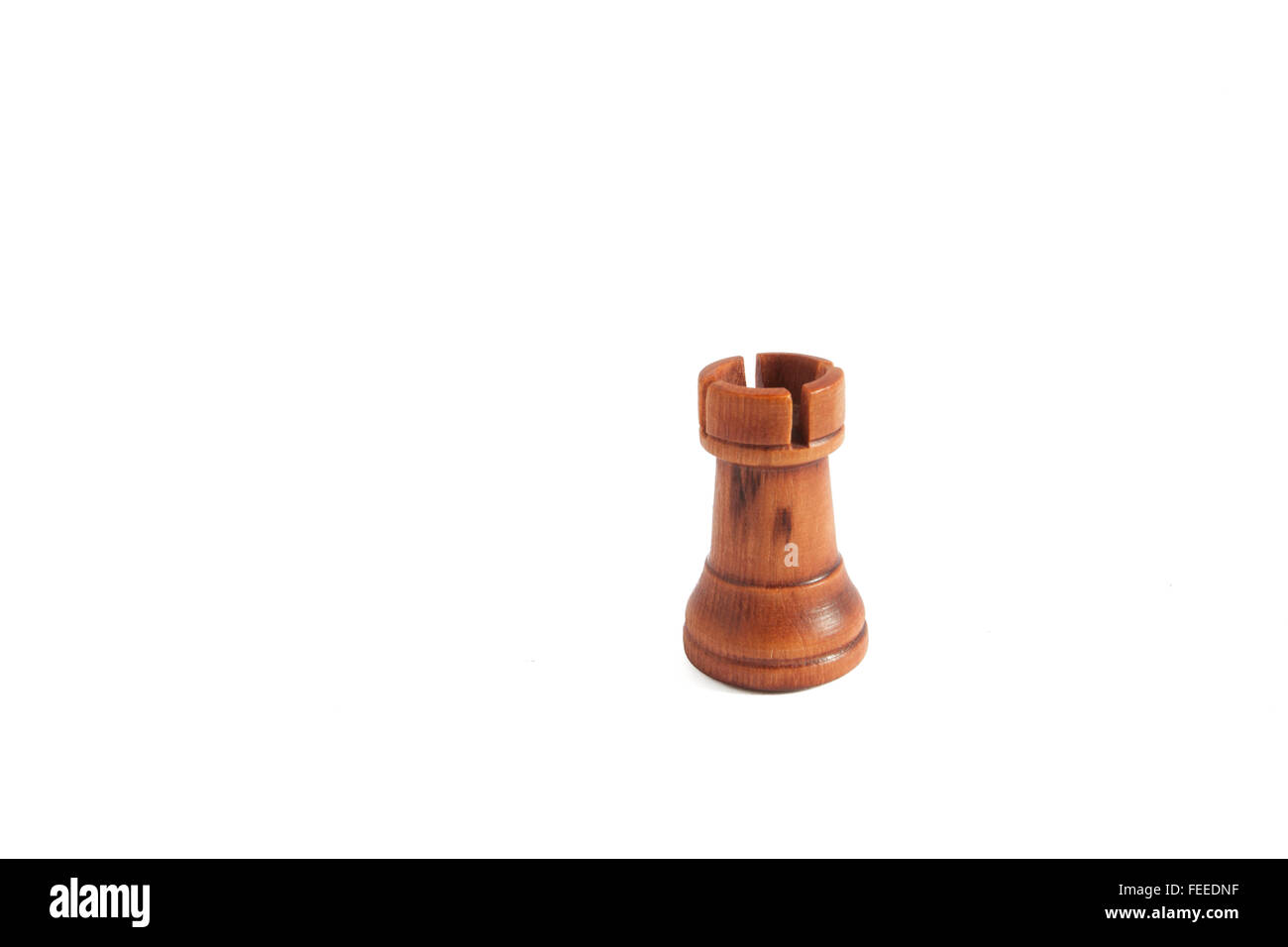 Rook from black set (chess) in white background Stock Photo - Alamy
