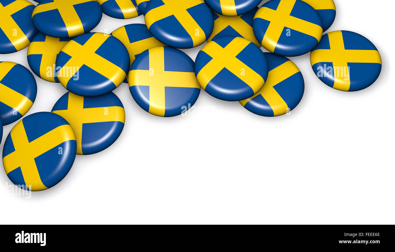Sweden flag on badges background image for Swedish national day events ...