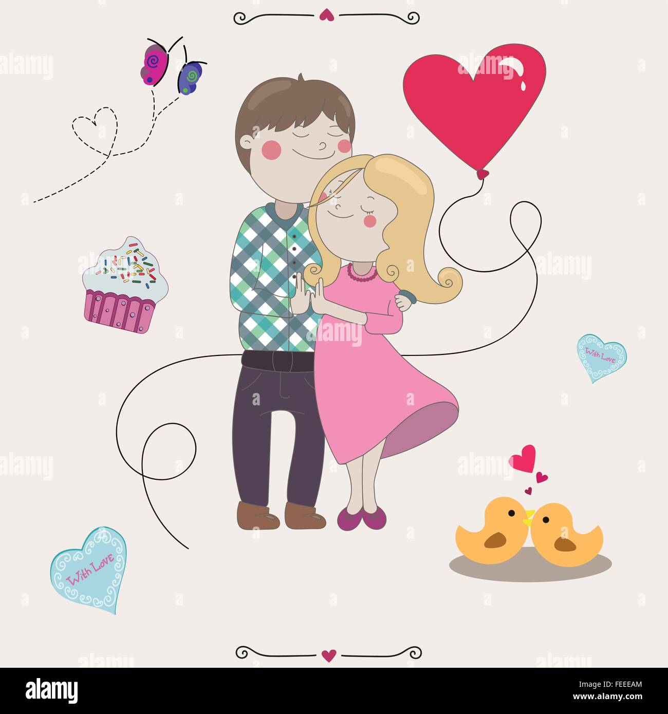 Couple in love stain together Stock Vector Image & Art - Alamy