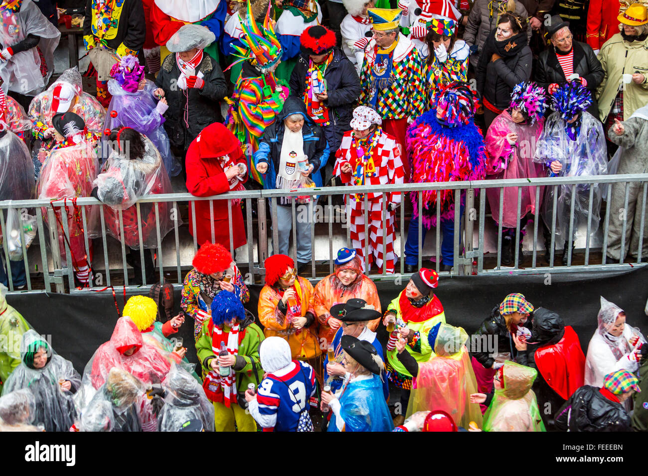 Street carnival party at shrove Thursday in Cologne, Germany Stock ...