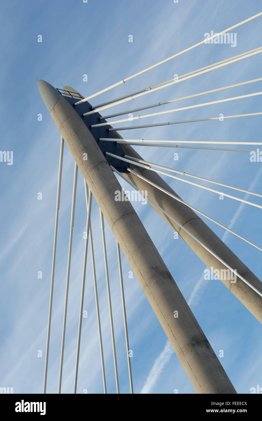 Suspension bridge in southport merseyside Stock Photo - Alamy