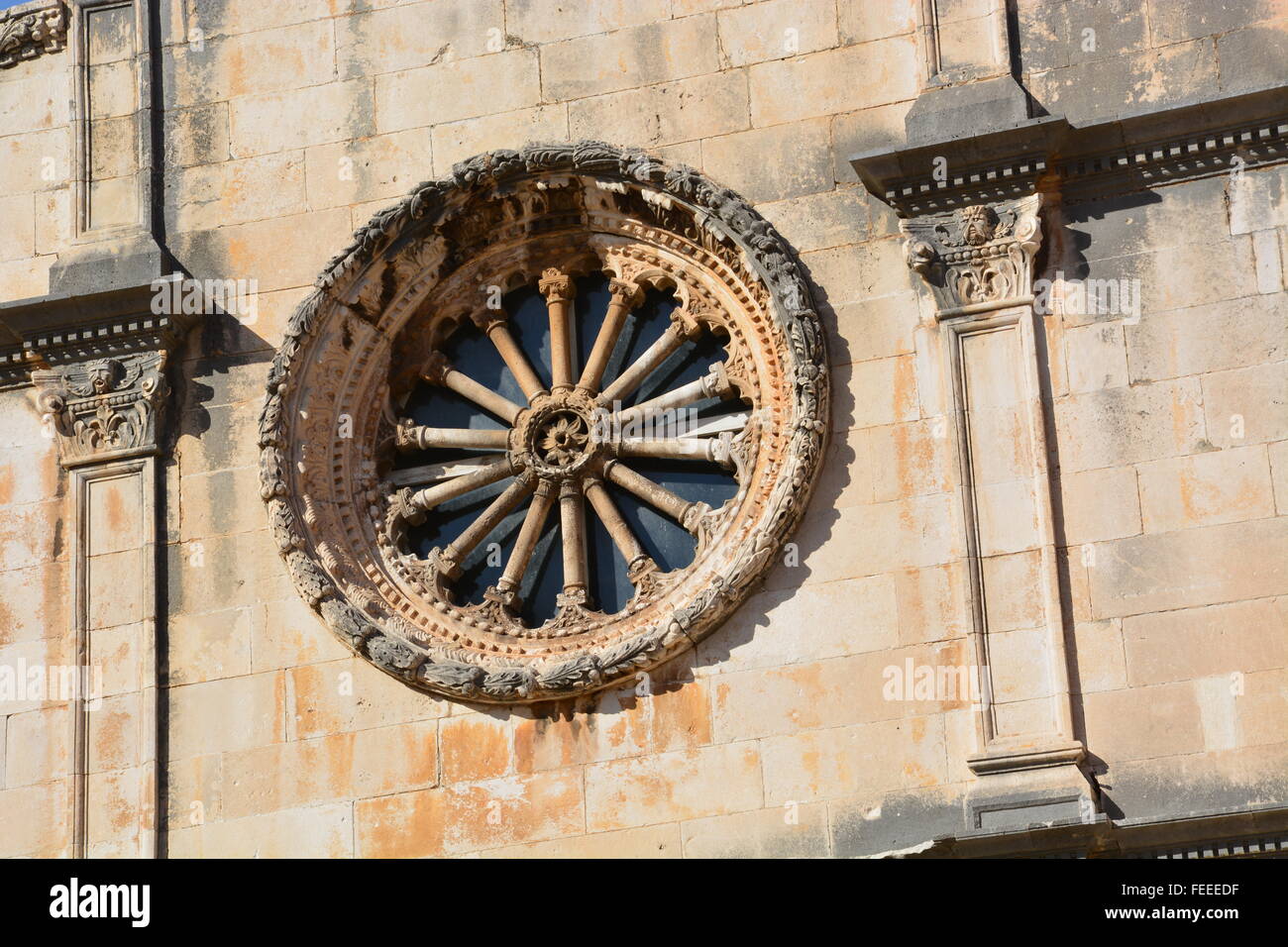 The ornate window above the entrance of St. Saviour's Church in the Old ...
