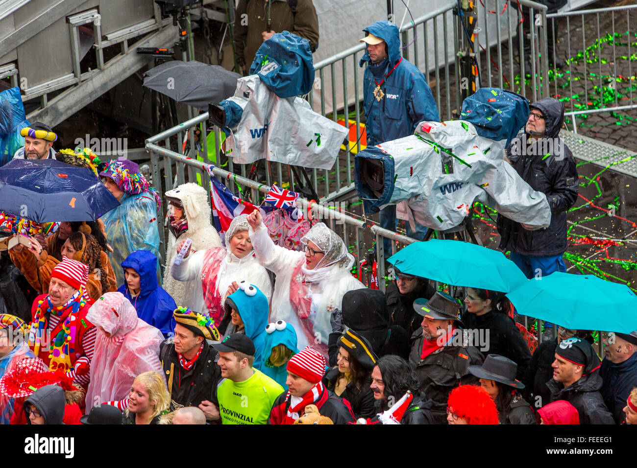 Street carnival party at shrove Thursday in Cologne, Germany Stock ...