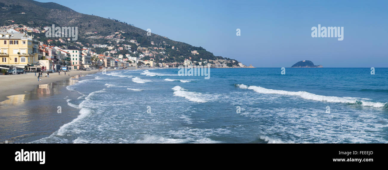 Alassio. Famous tourist destination in Liguria region of Italy Stock ...