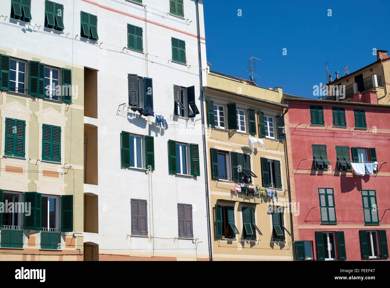 The picturesque architecture in Liguria region of Italy Stock Photo - Alamy