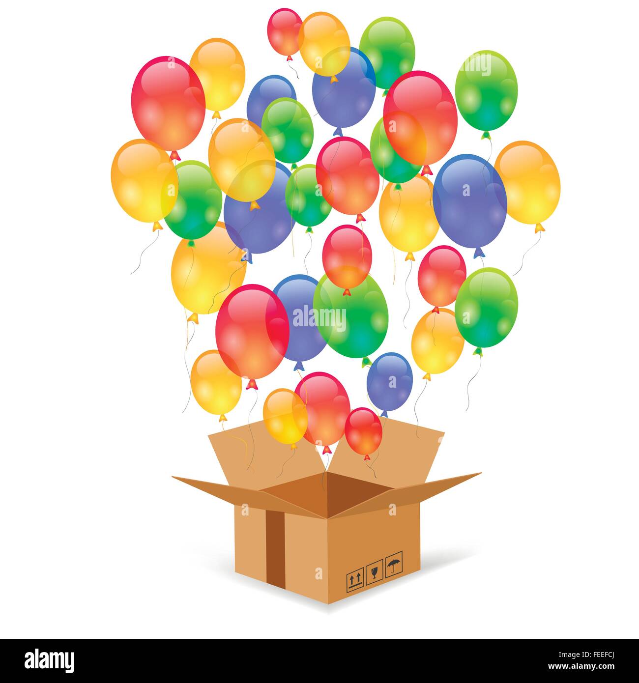 White gift box balloons Stock Vector Images - Alamy