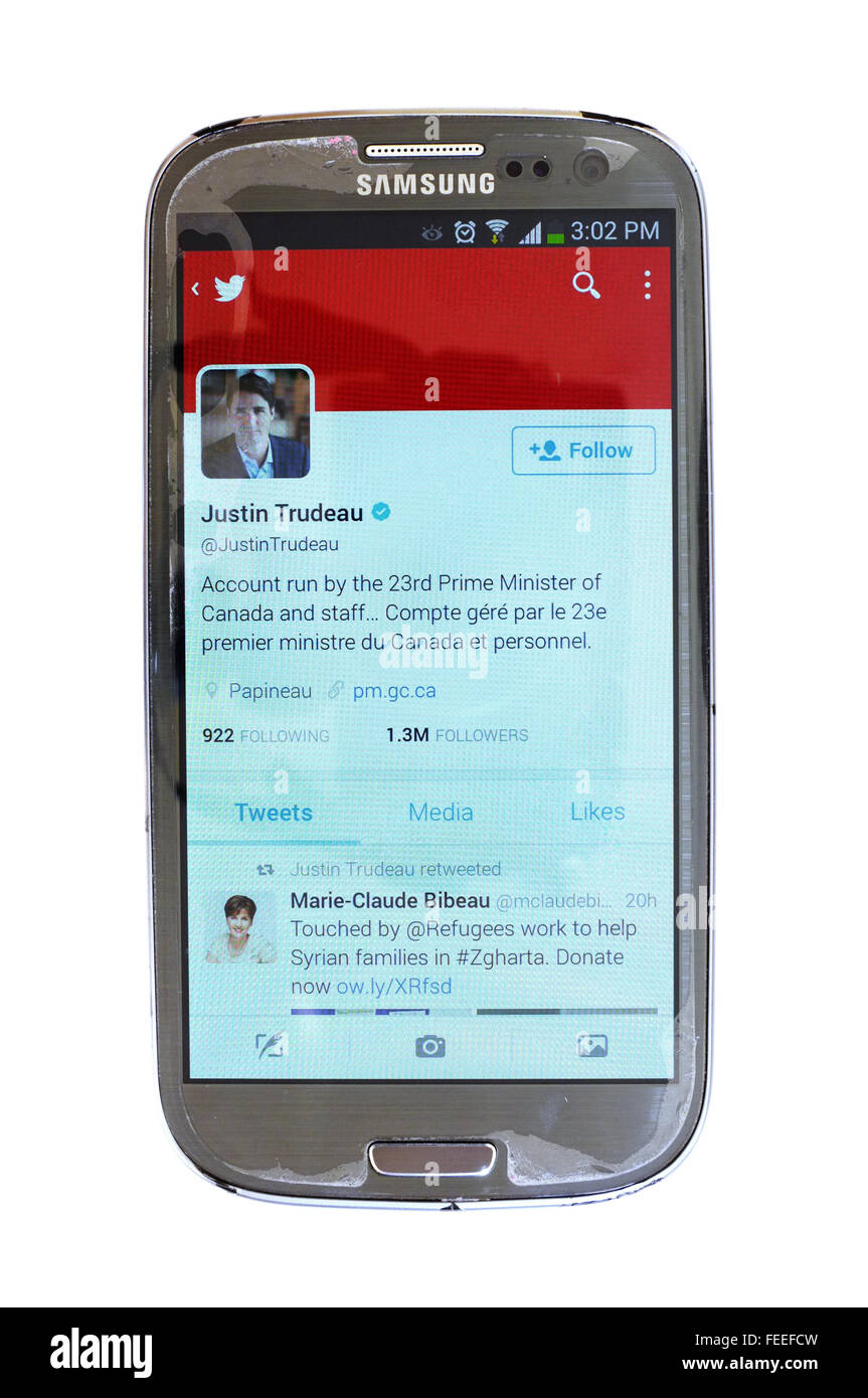 Justin trudeau twitter account hi-res stock photography and images - Alamy