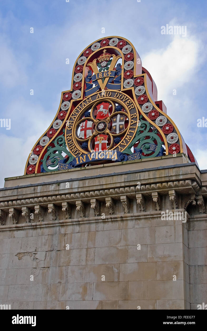 Ornate crest for the old London Chatham and Dover Railway Company on ...