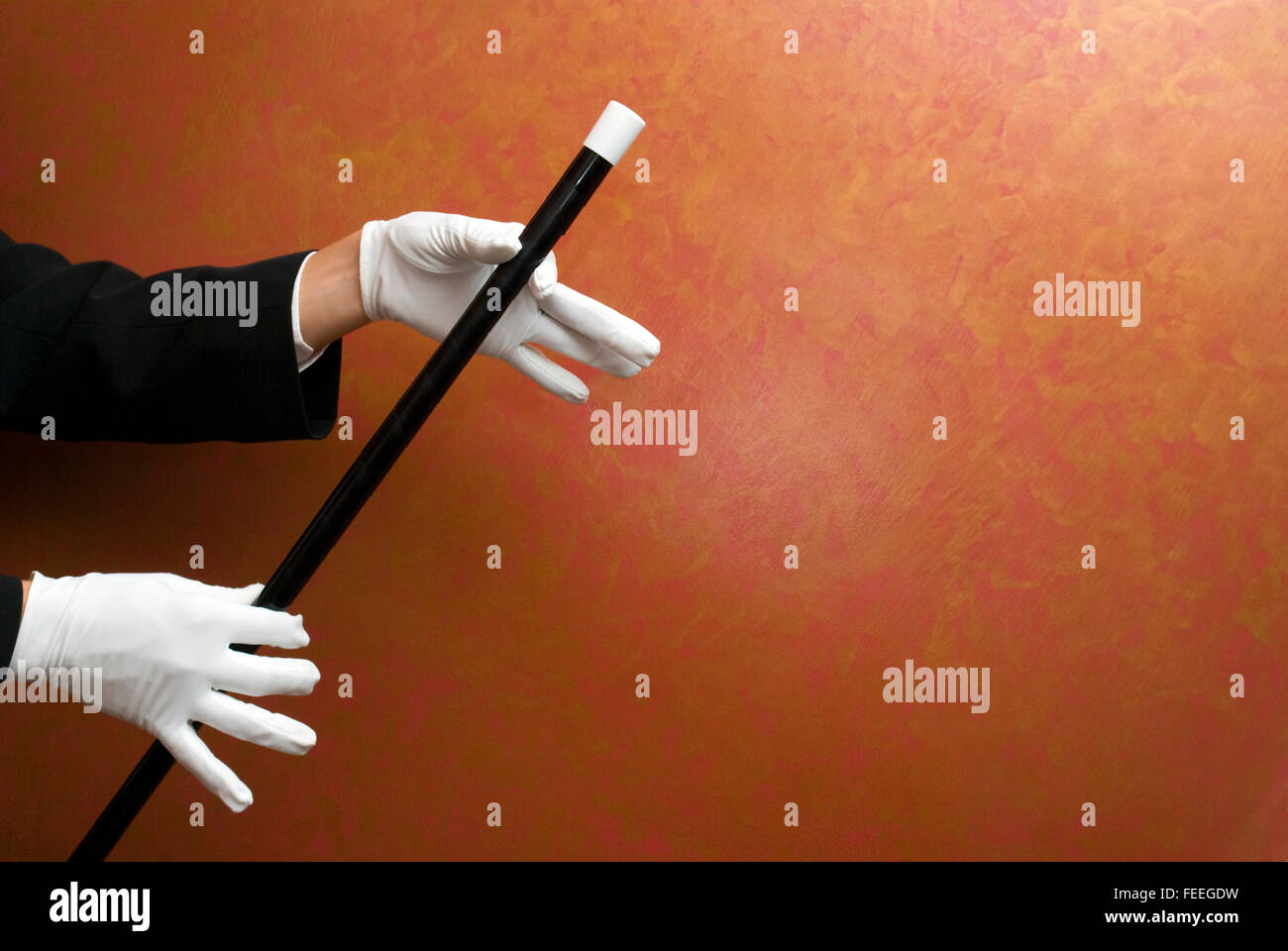 The magician performing with wand Stock Photo - Alamy