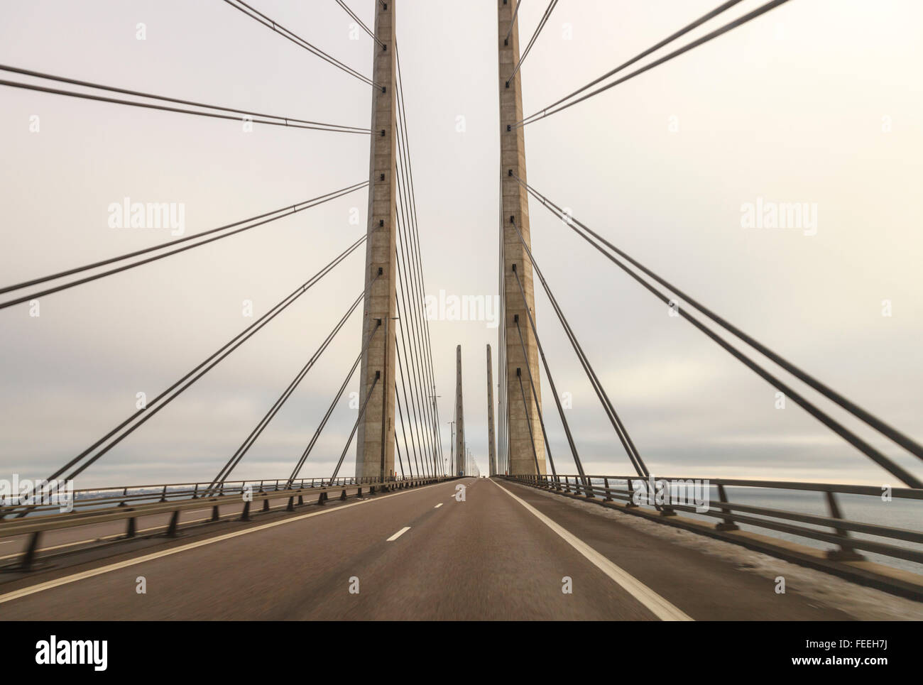 The bridge joining Denmark to Sweden, as featured in the TV series ...