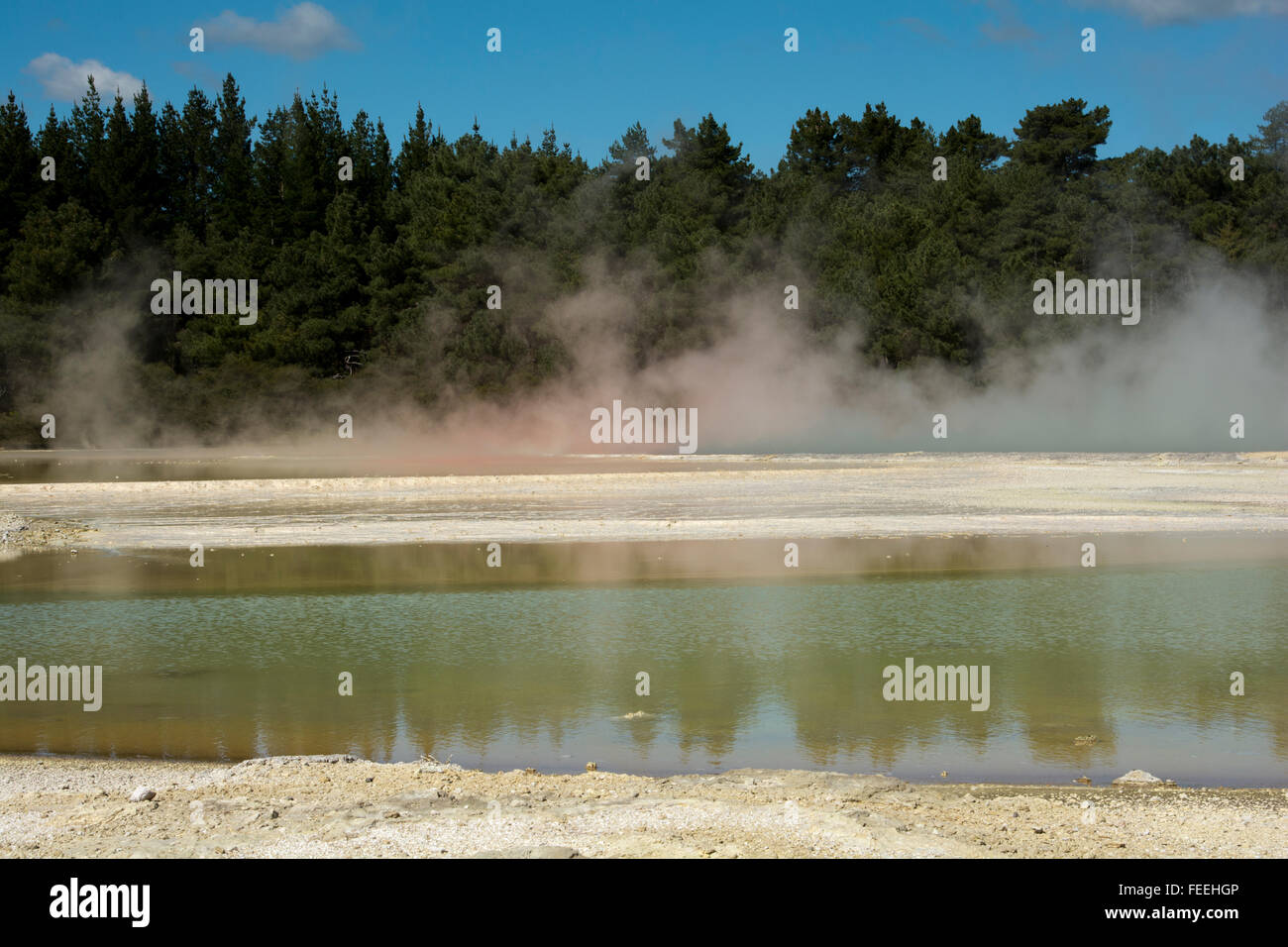The Champagne Pool is with 65 meters diameter and 62 meters depth the ...