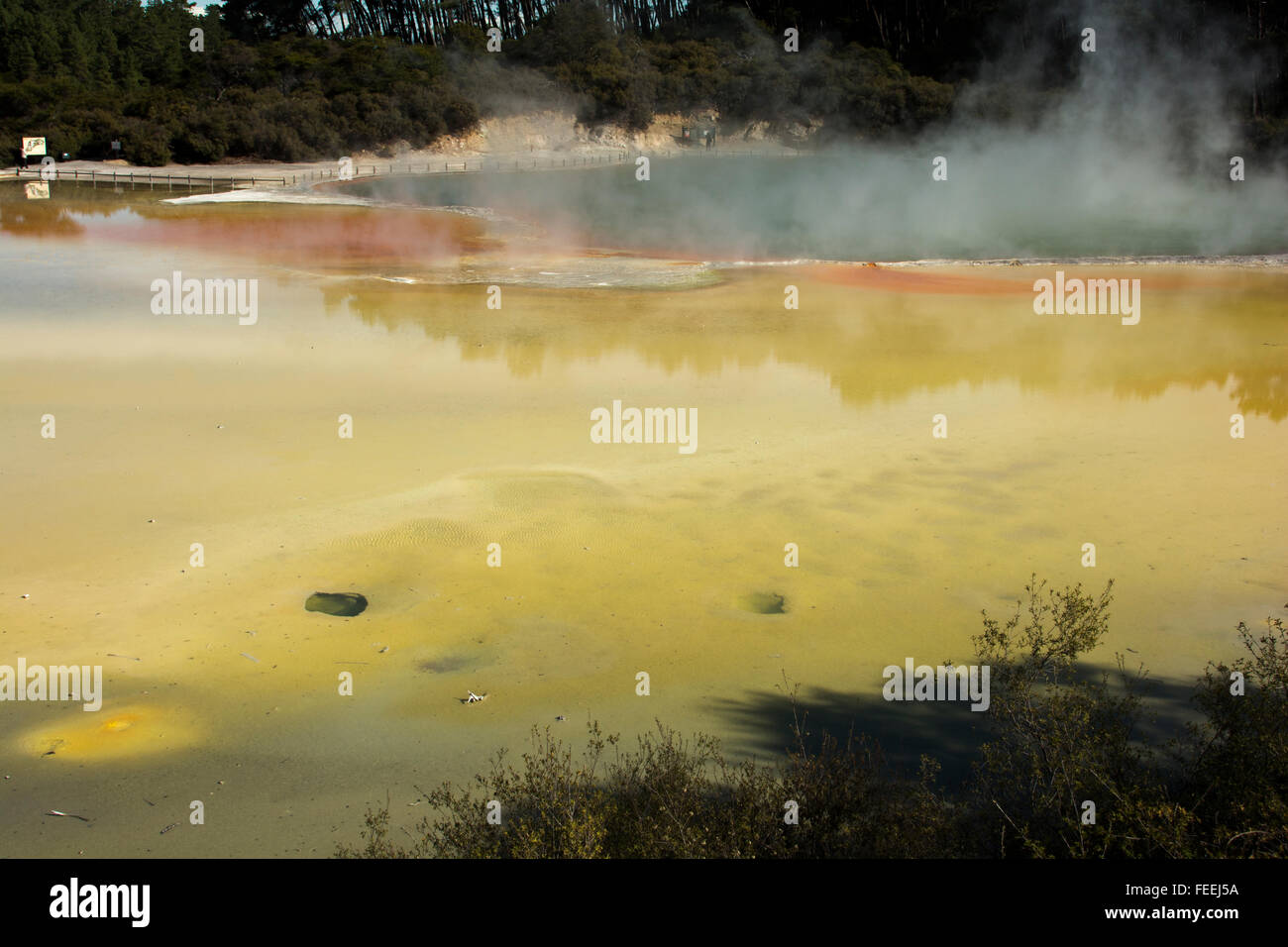 The Champagne Pool is with 65 meters diameter and 62 meters depth the ...