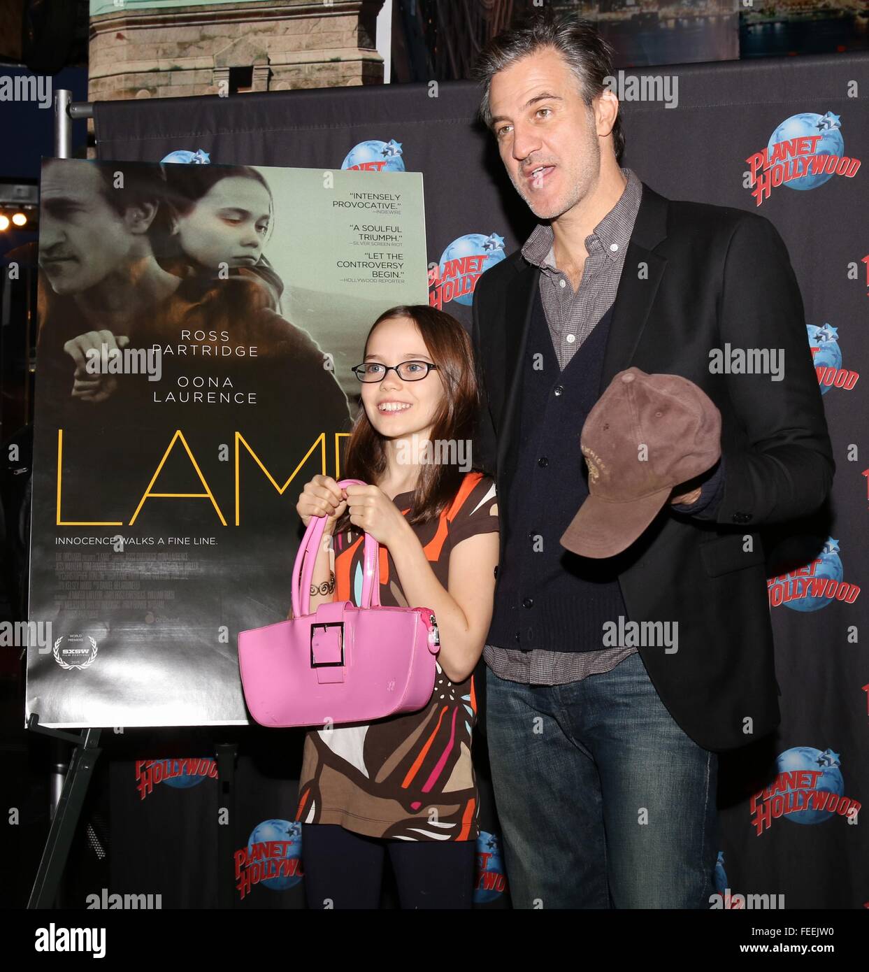 Oona Laurence and Ross Partridge promote the film Lamb at Planet ...