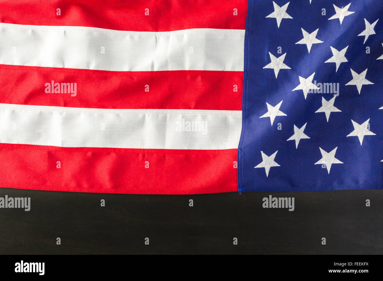 Large American Flag on the table Stock Photo - Alamy