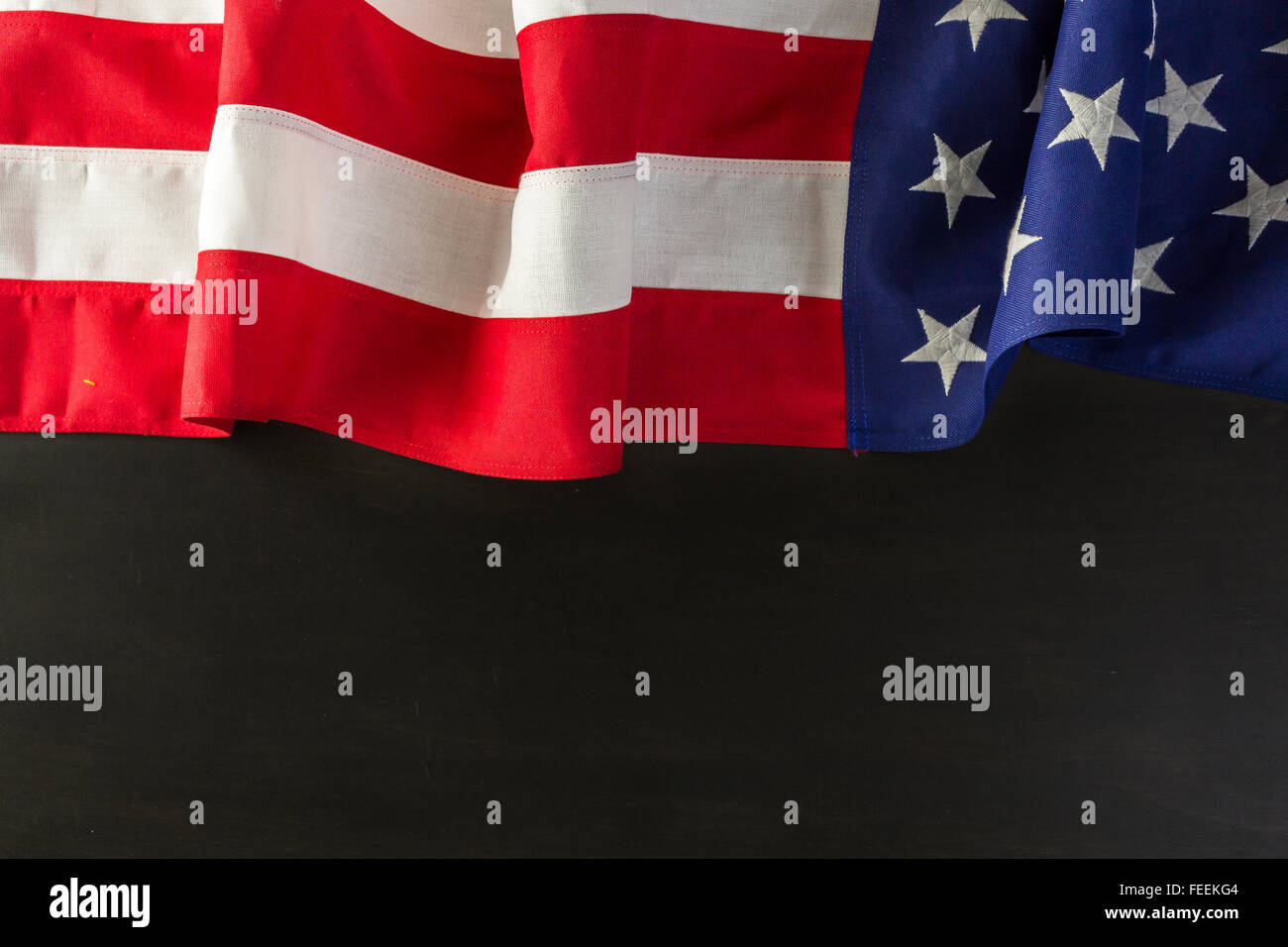 Large American Flag on the table Stock Photo - Alamy