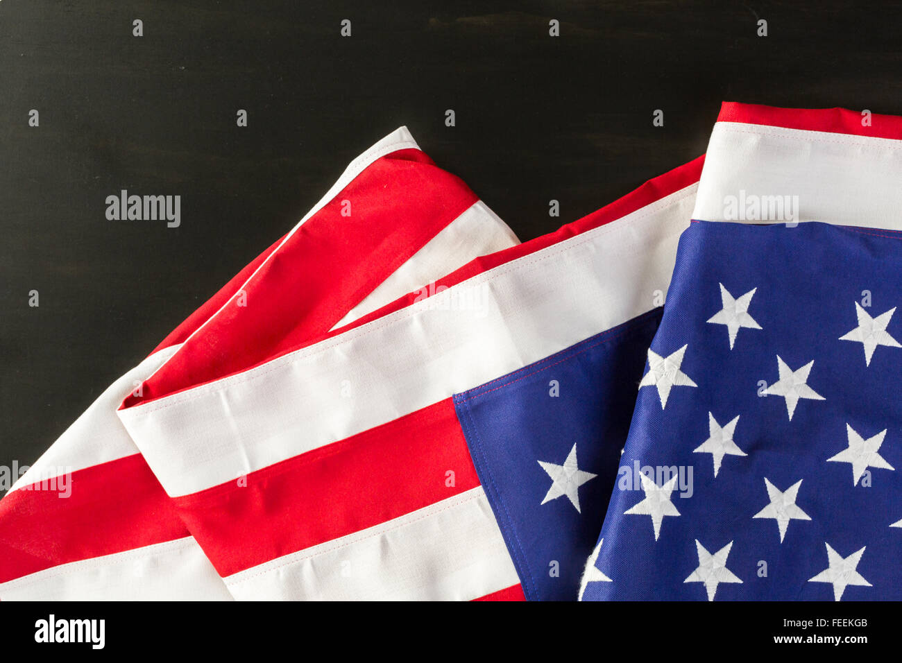 Large American Flag on the table Stock Photo - Alamy