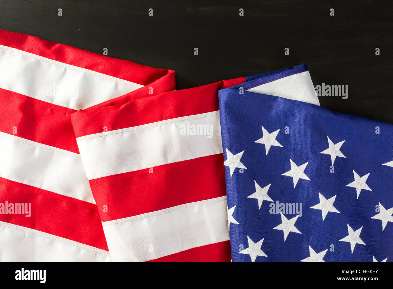 Large American Flag on the table Stock Photo - Alamy