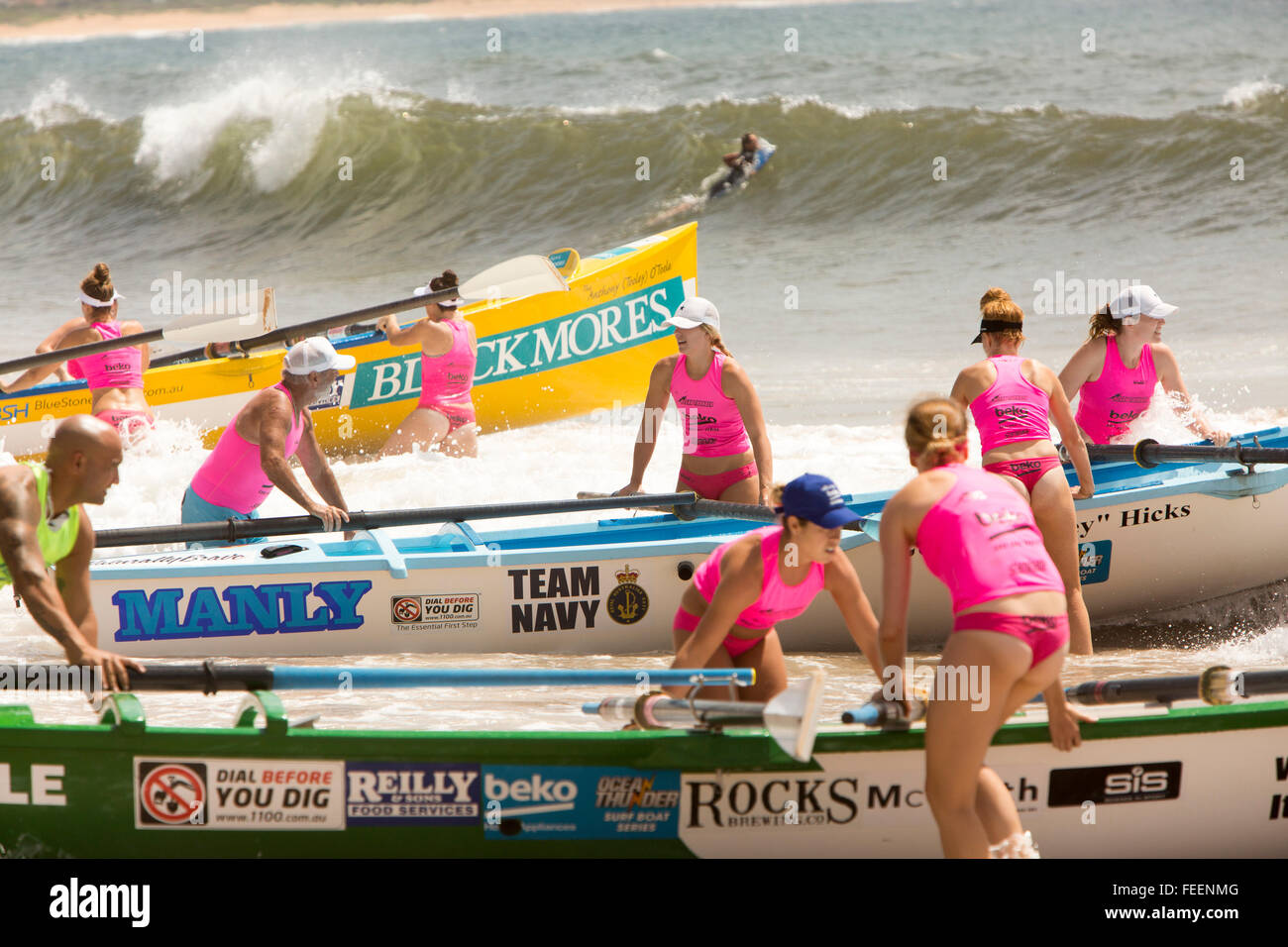Female surfboat crew hi-res stock photography and images - Alamy