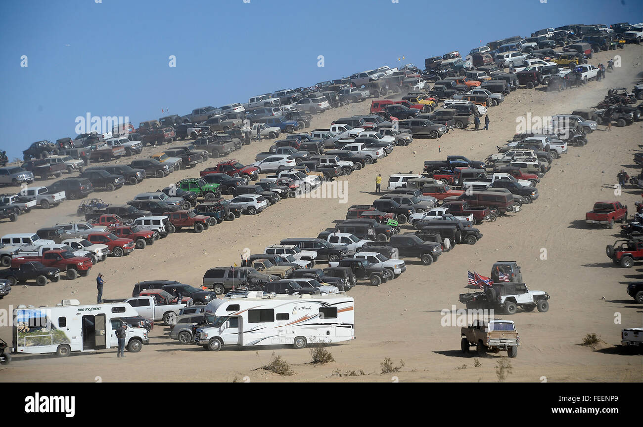 Johnson Valley CA. 5th Feb, 2016. Thousands of off-road fans came out ...
