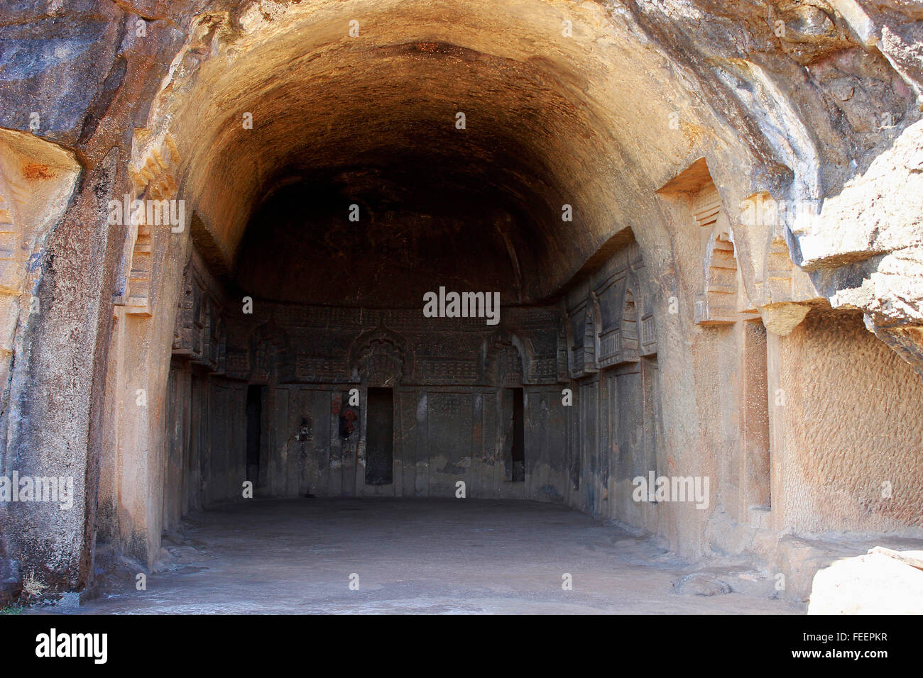 Vihara, Bedse Buddhist cave, Near Kamshet, Pune, Maharasthra, India ...