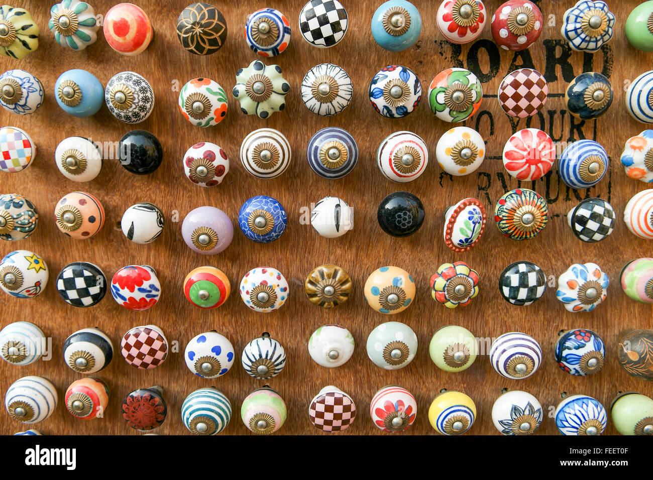 A beautiful collection of Door Knob selling by street vendor Stock ...