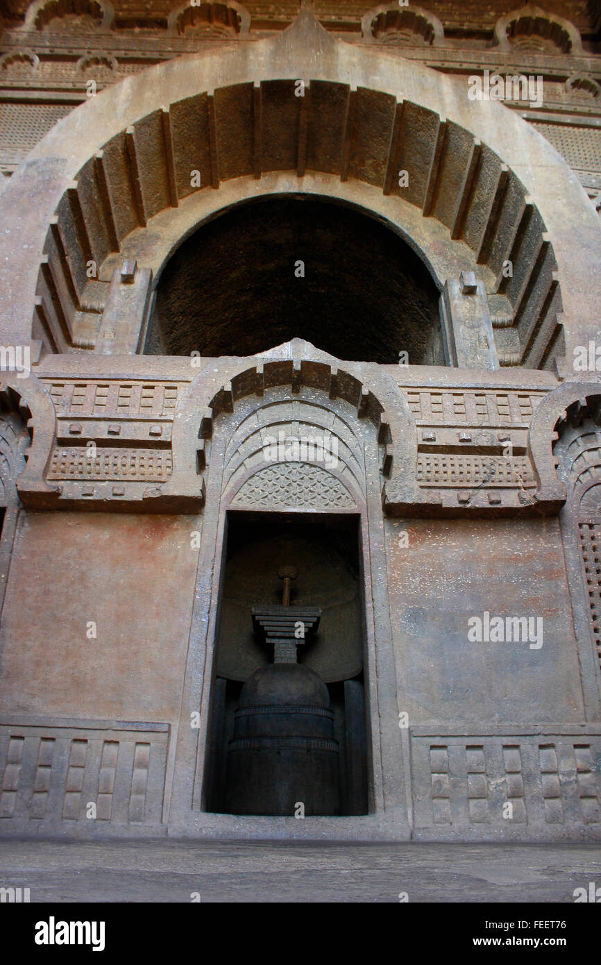 Bedse Buddhist cave, Near Kamshet, Pune, Maharasthra, India Stock Photo ...