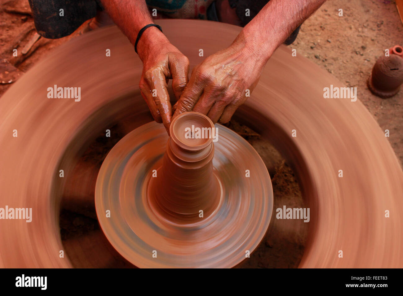 Indian pottery making hi-res stock photography and images - Alamy