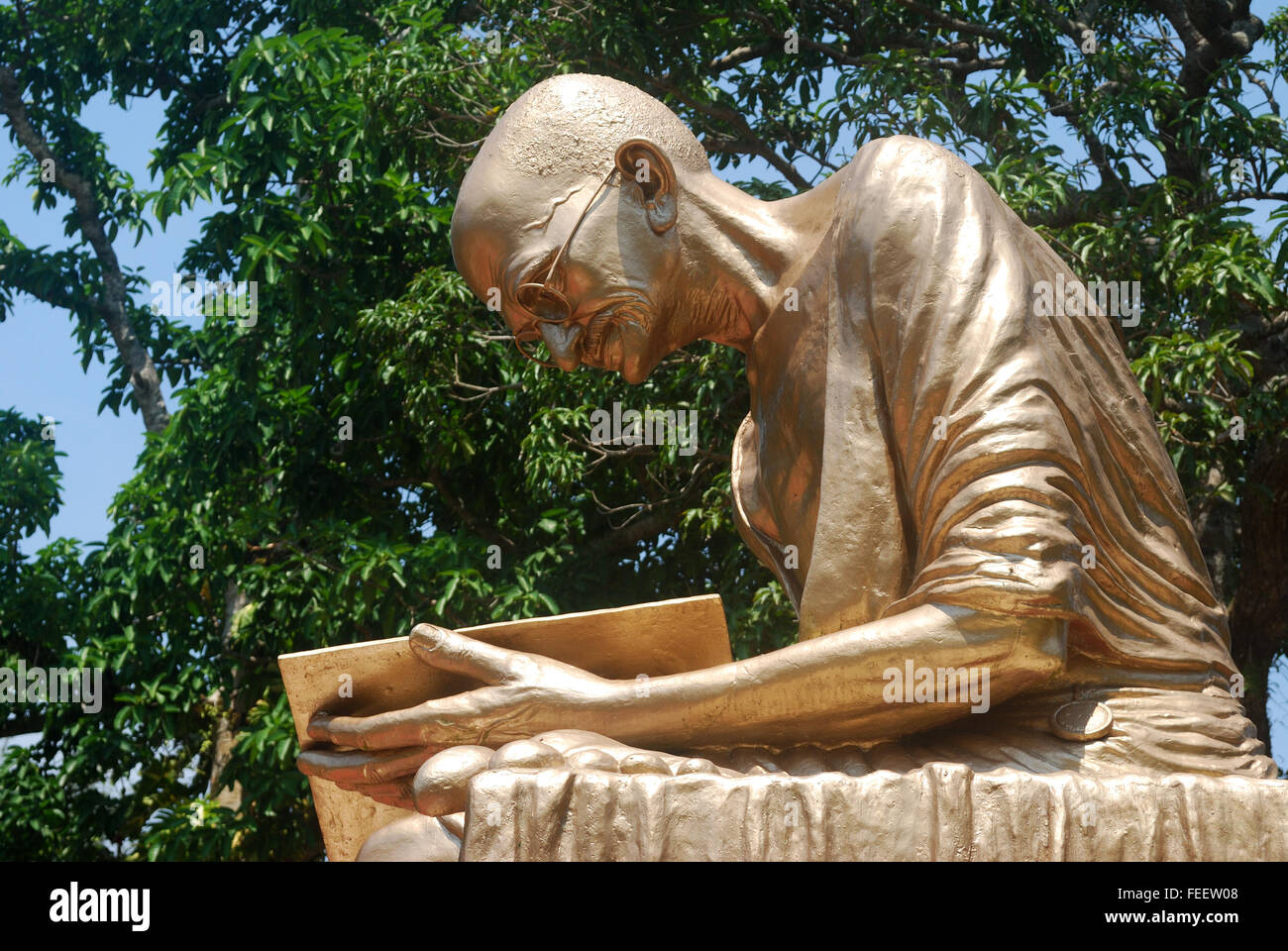 golden statue of gandhi at gandhi park,port blair,andaman india Stock ...