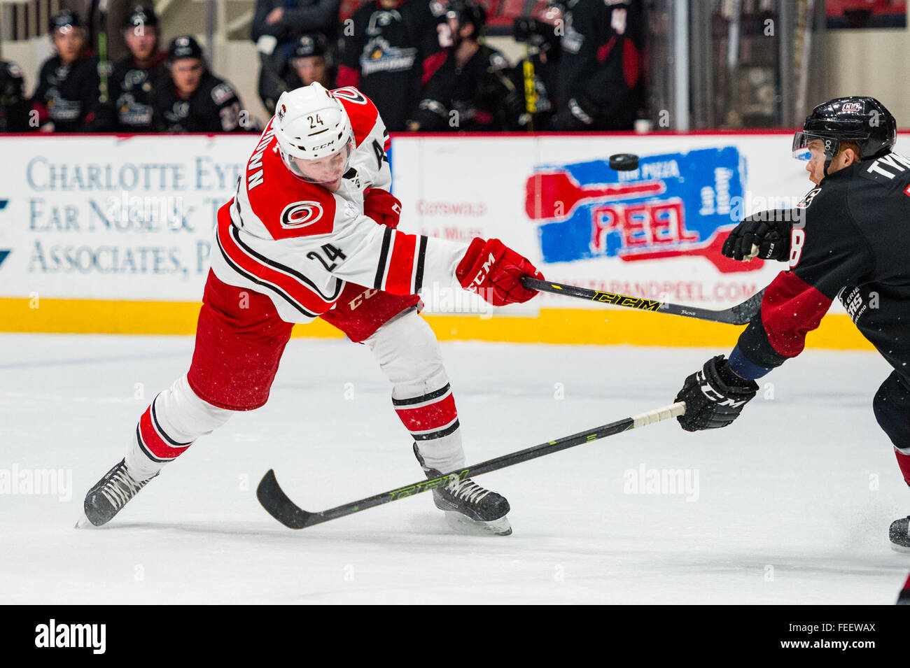 Charlotte Checkers C Patrick Brown (24) during the AHL game between the ...