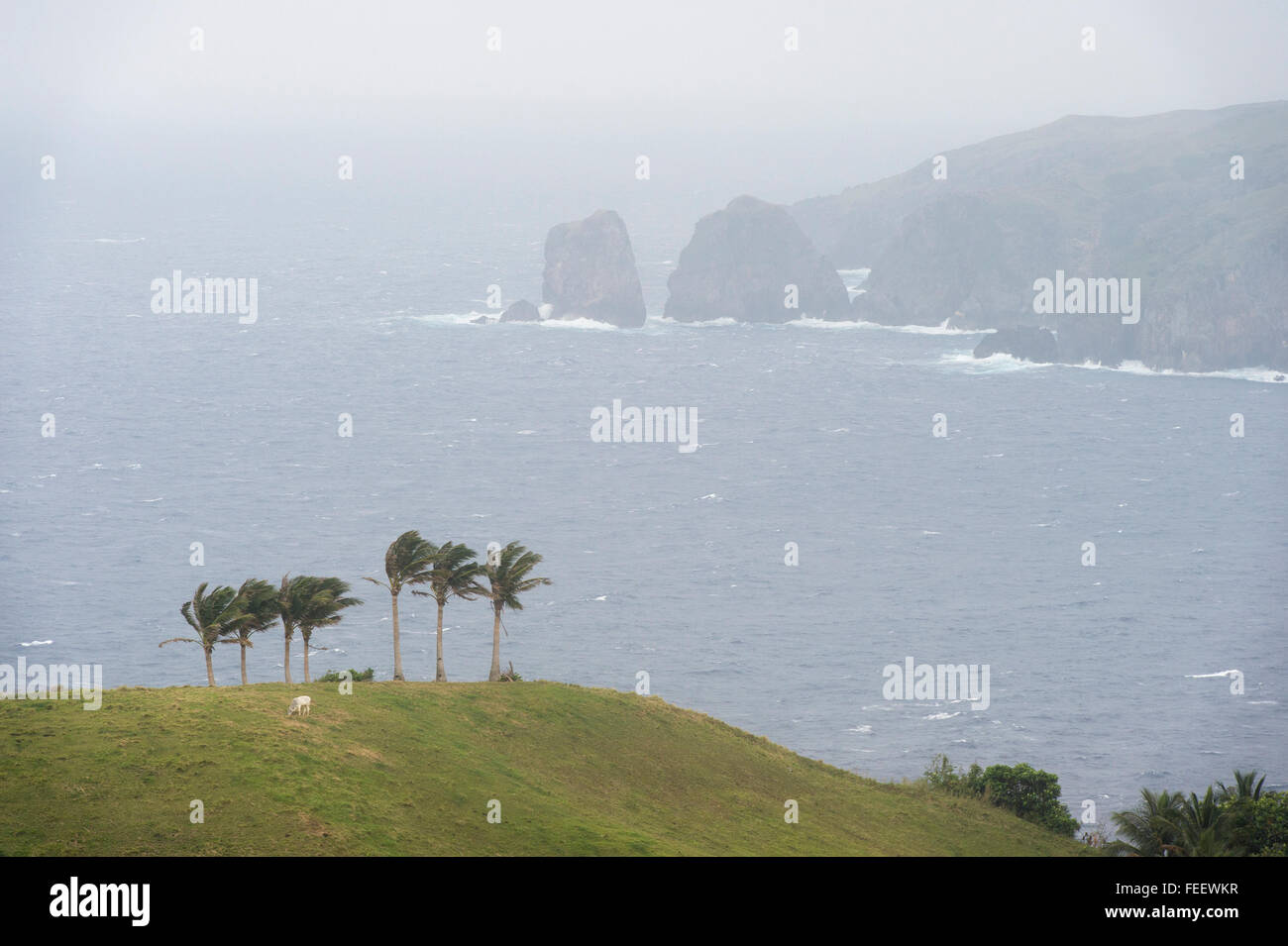 The part of Batanes Island located in Phillipines during monsoon season ...