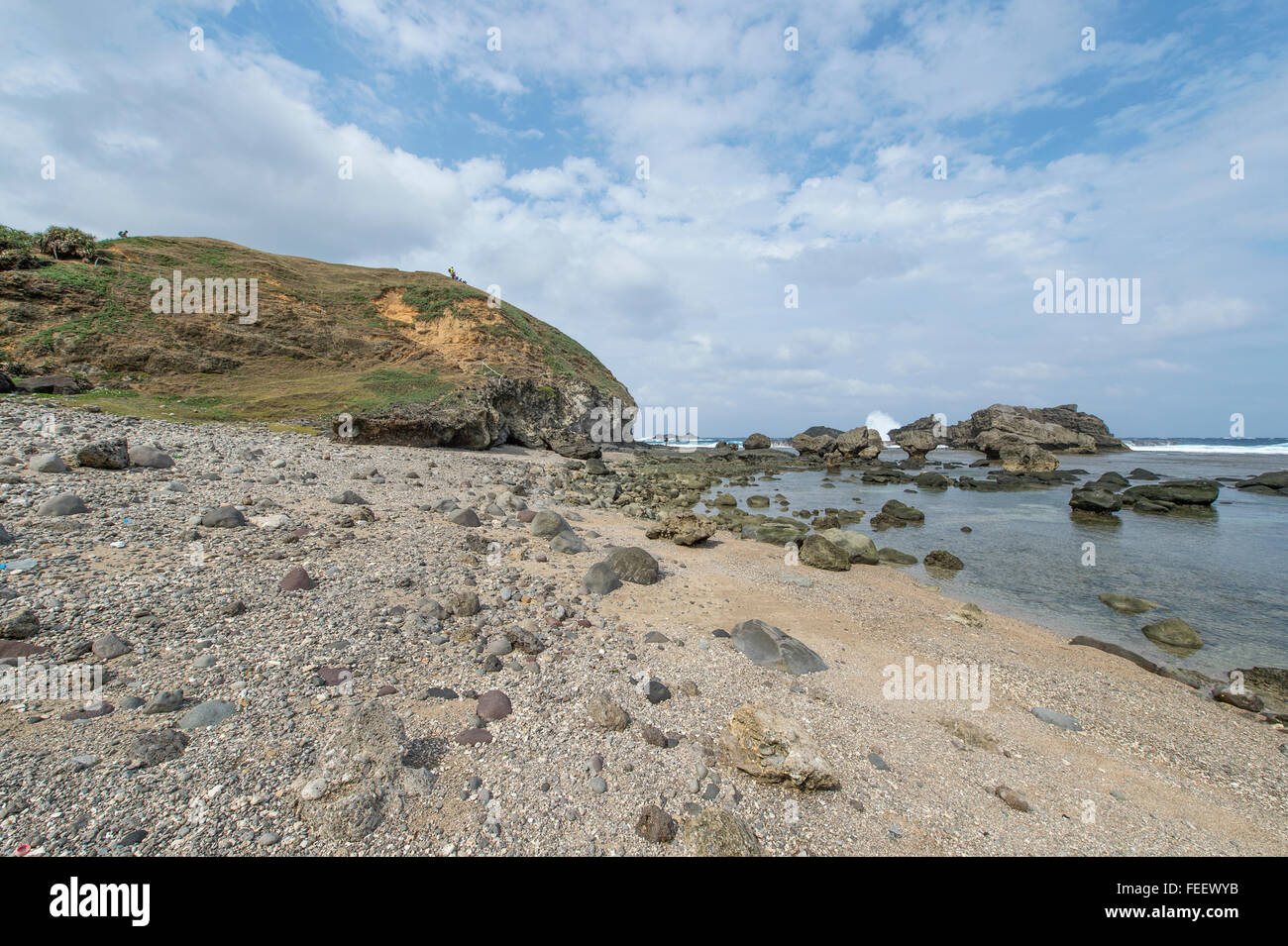 The beauty of rock formation and ocean at Alapad or Alepad Point in ...