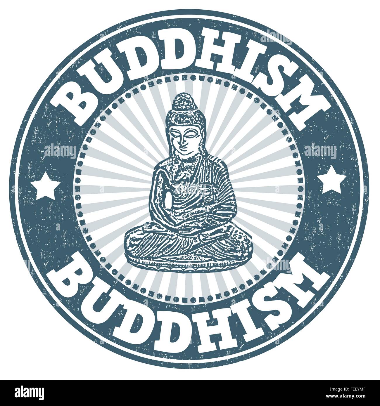 Buddhism grunge rubber stamp on white background, vector illustration ...