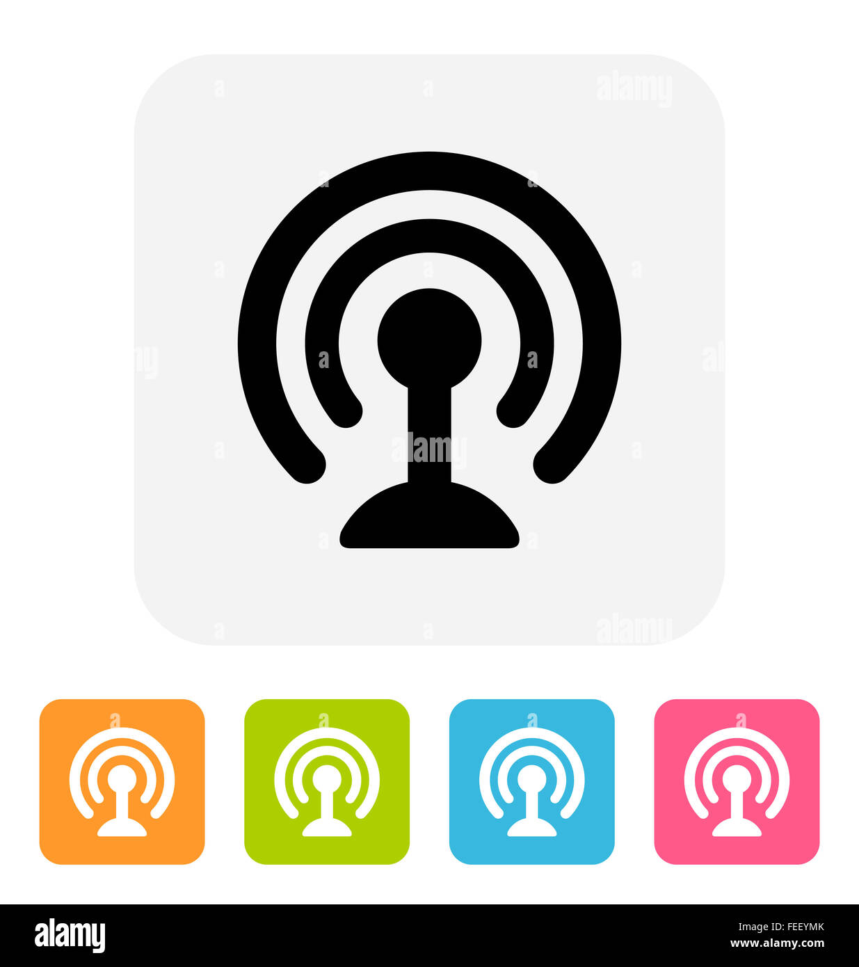 Blue antenna icon Cut Out Stock Images & Pictures - Alamy