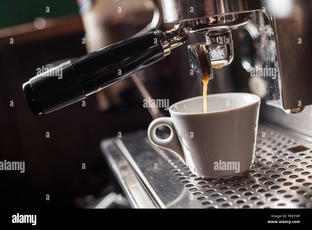 Color image of an espresso making machine Stock Photo - Alamy