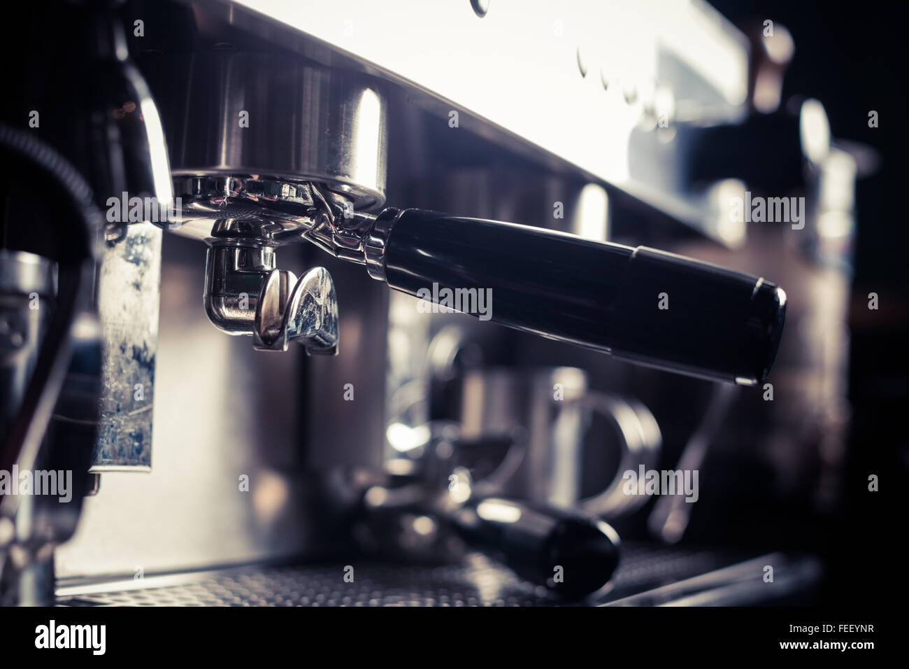 Color image of an espresso making machine Stock Photo - Alamy