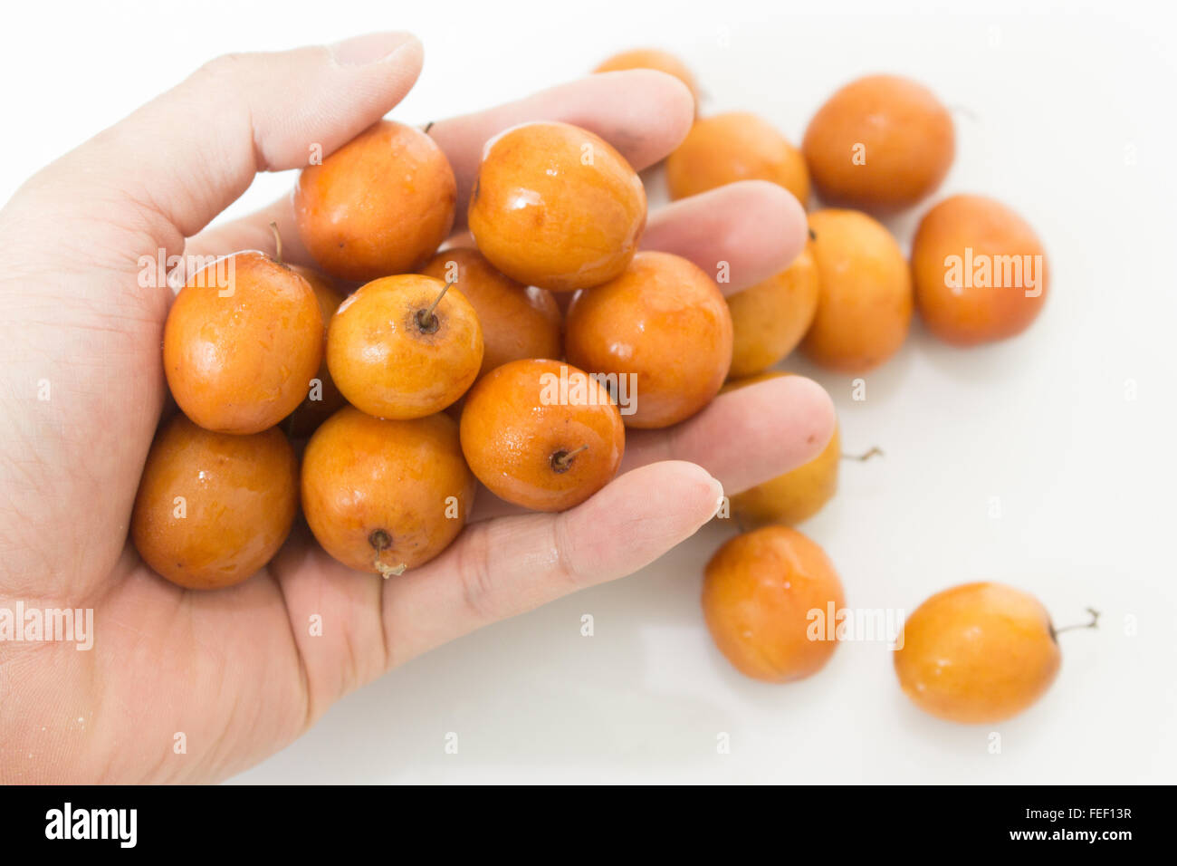 jujube or chinese date on white background Stock Photo - Alamy