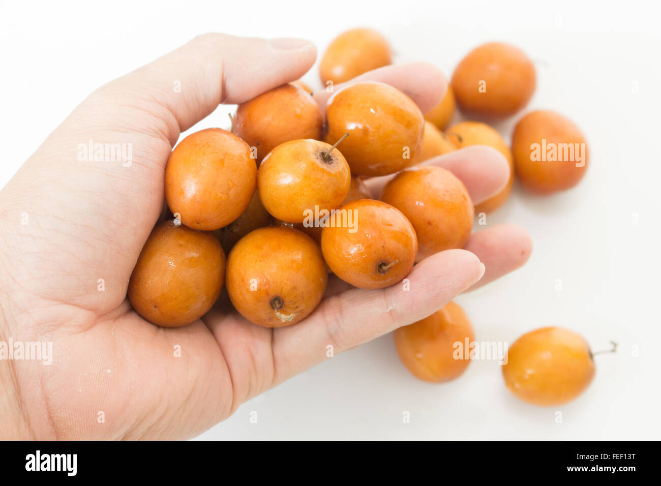 jujube or chinese date on white background Stock Photo - Alamy