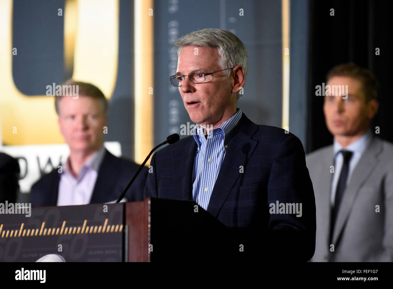 Monday, February 1, 2016: Sean McManus Chairman of CBS Sports talks to ...