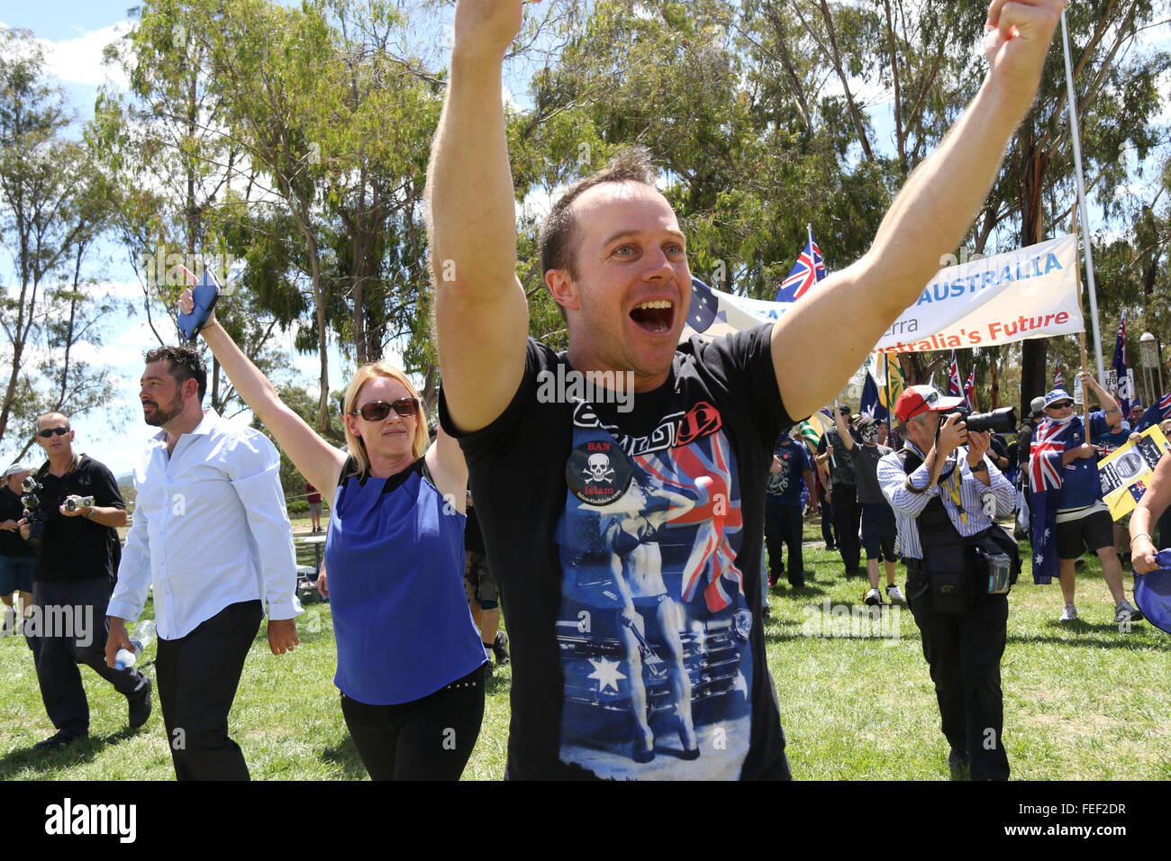 Canberra, Australia. 6 February 2016. Pictured: Patriotic Australian ...