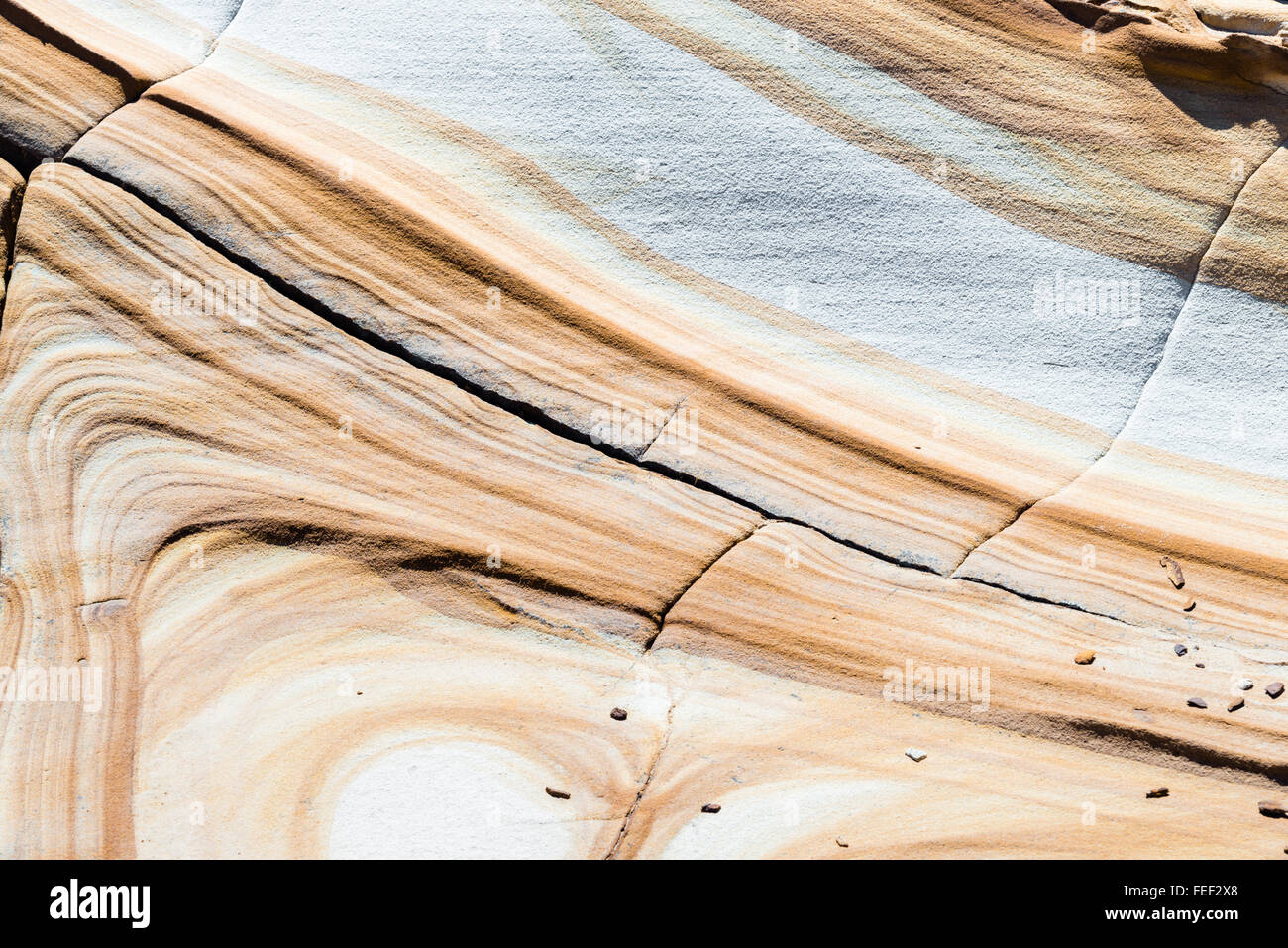 Australian rock formation background, sandstone texture with iron ...