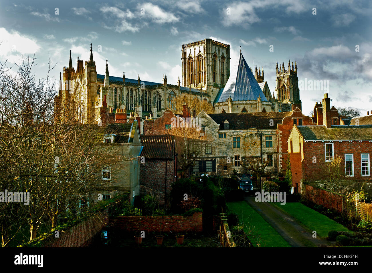 York Minster from the city walls Stock Photo - Alamy