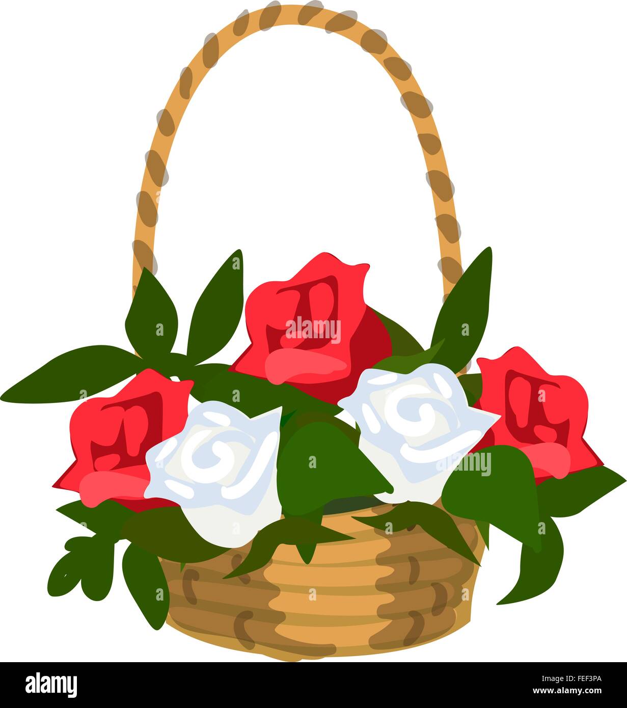 Beautiful roses bouquet present Stock Vector Images - Alamy