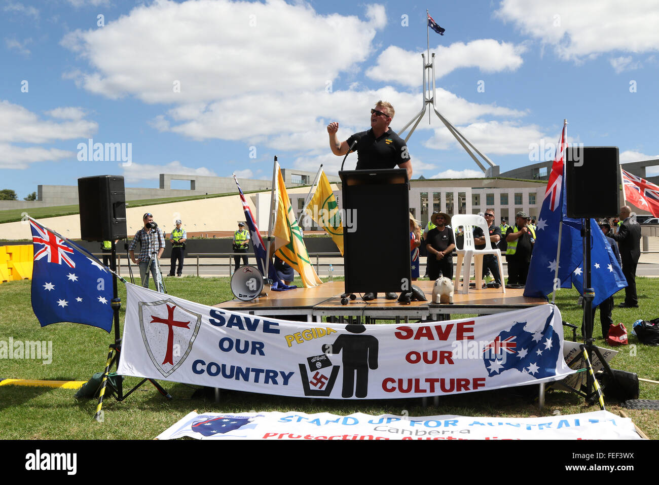 Canberra, Australia. 6 February 2016. Pictured: Blair Cottrell, leader ...