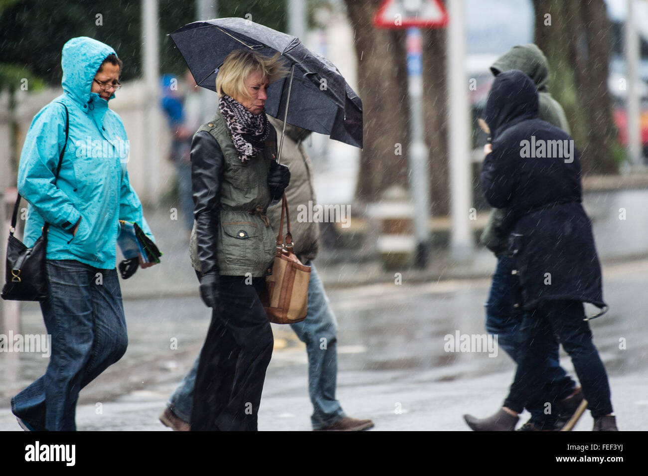 Aberystwyth Wales UK, Saturday 06 February 2016 UK weather: Strong ...