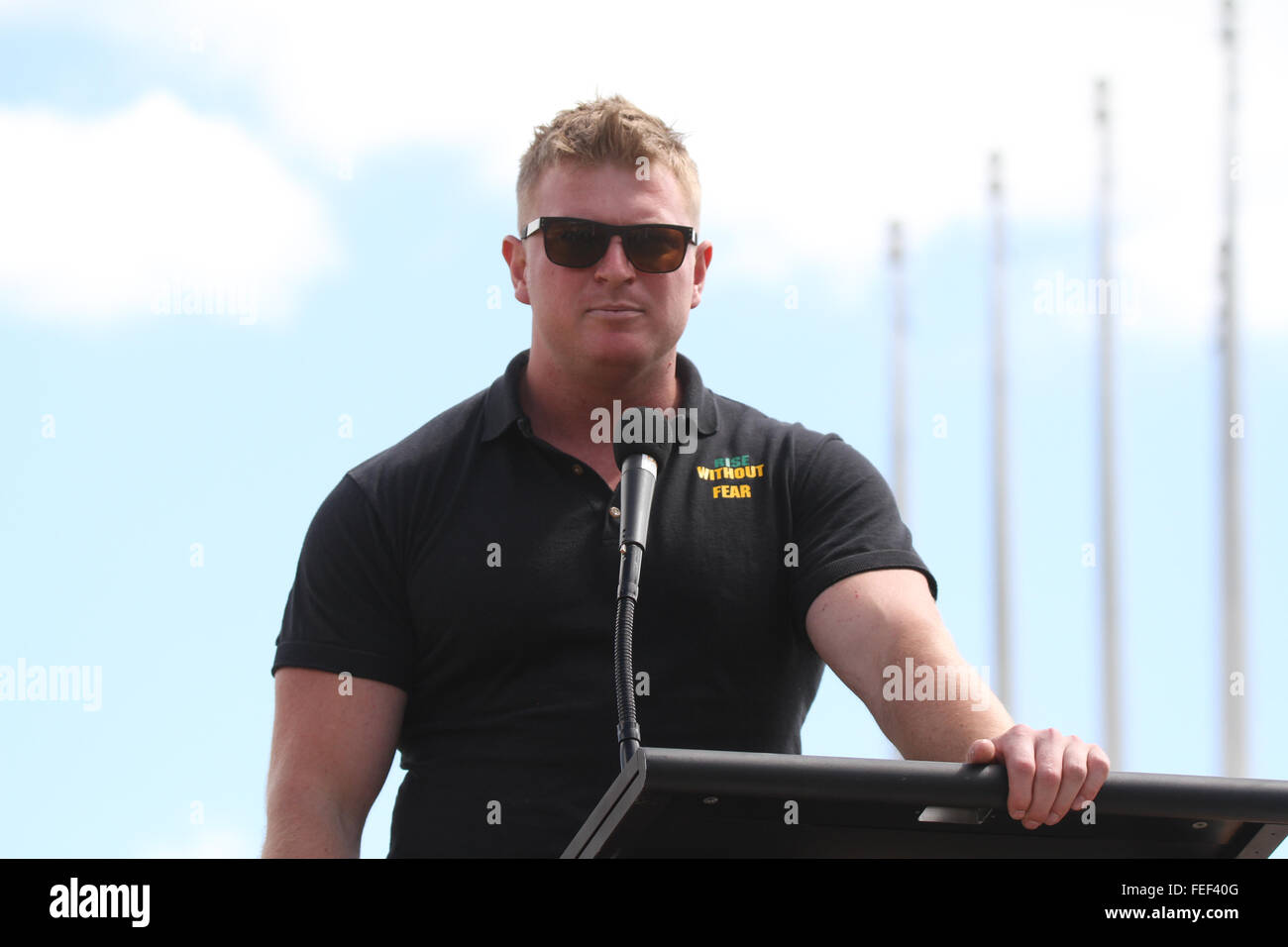 Canberra, Australia. 6 February 2016. Pictured: Blair Cottrell, leader ...