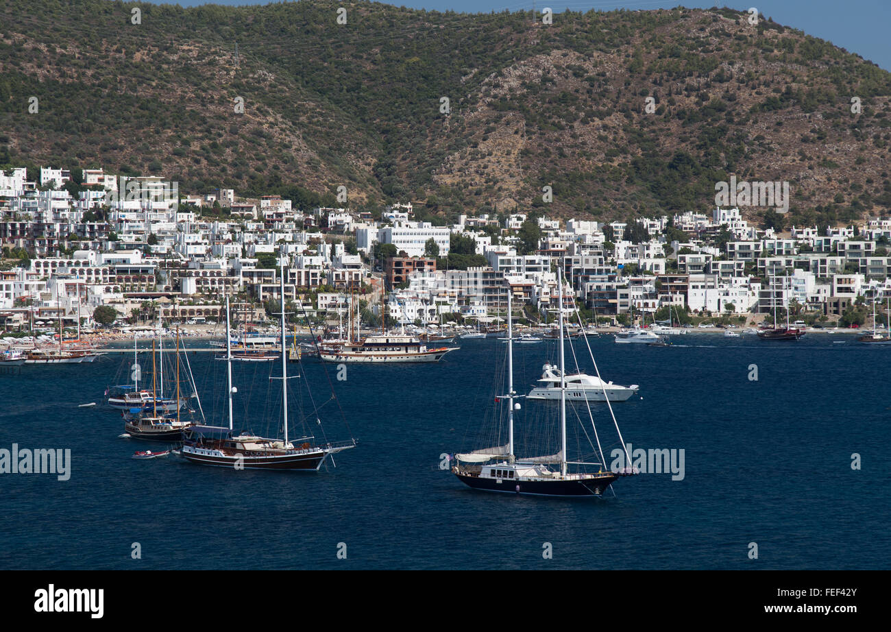 Bodrum Town in Aegean Coast of Turkey Stock Photo - Alamy