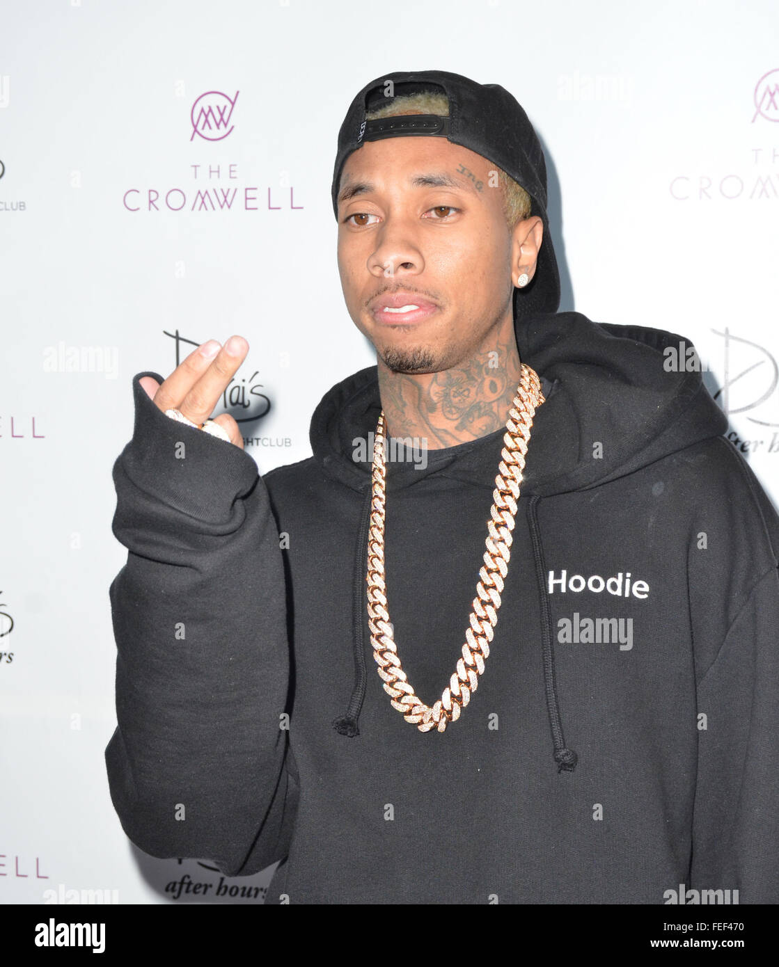 Las Vegas, Nevada, USA. 5th Feb, 2016. Rapper Tyga kicks off big game ...