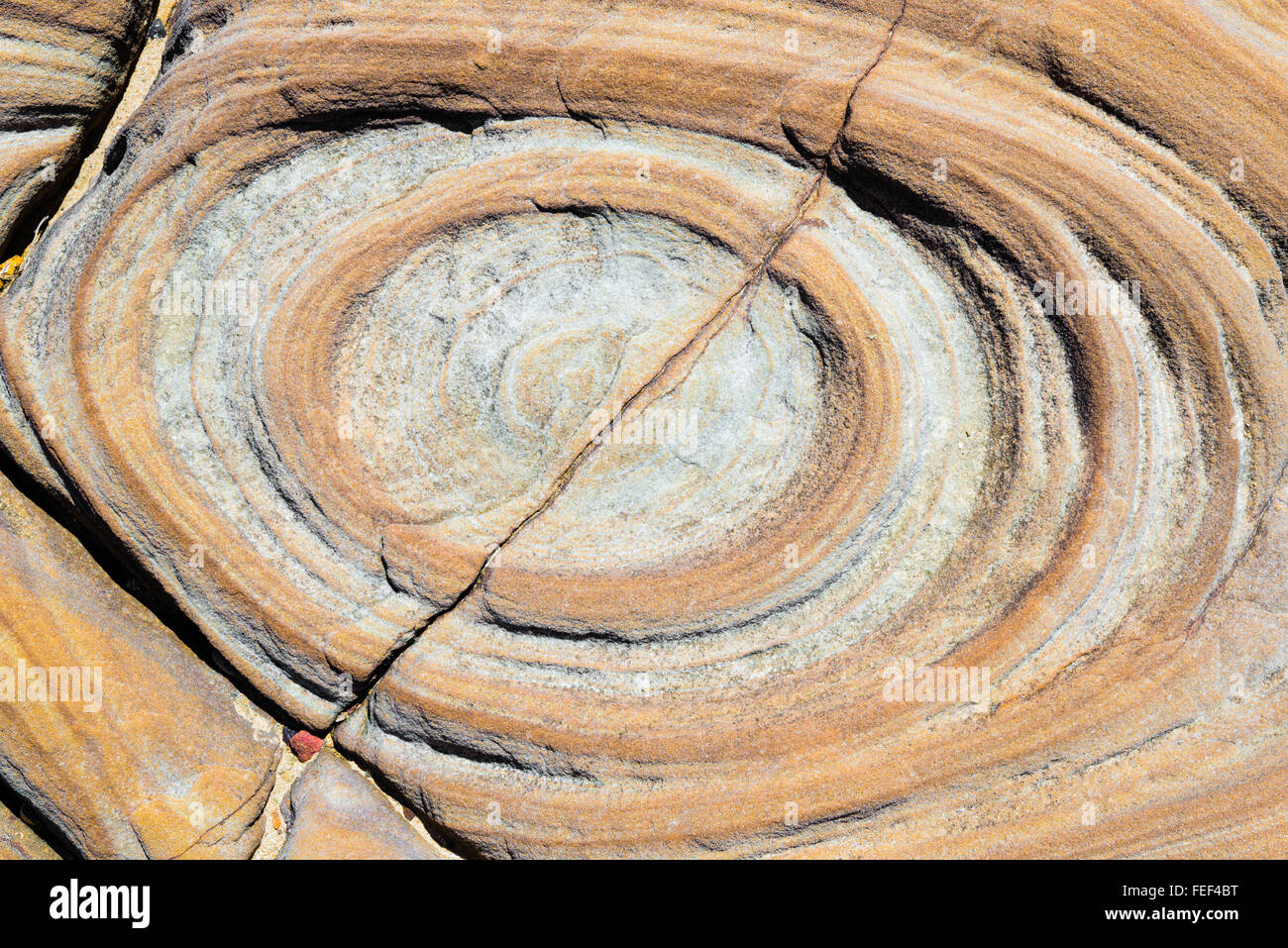 Australian rock formation background, sandstone texture with iron ...