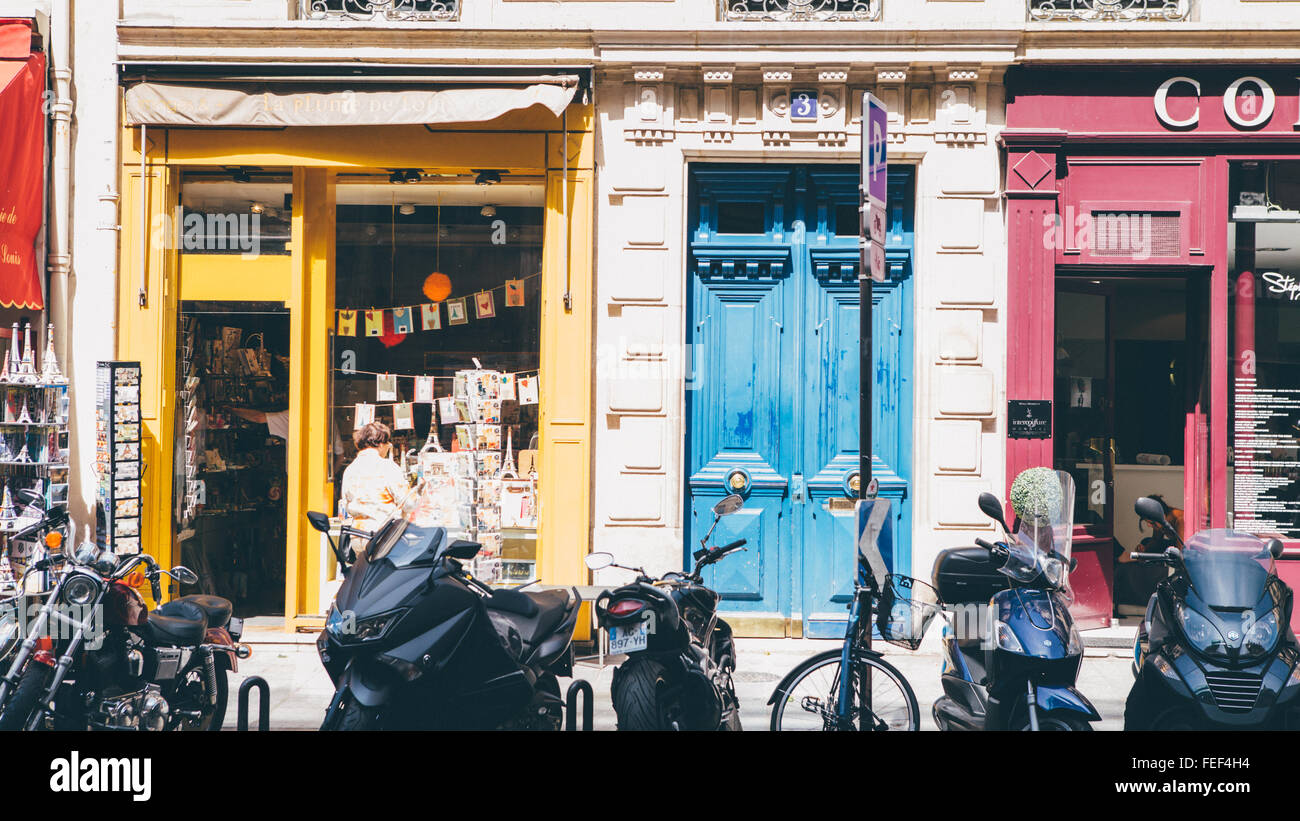 Colored Shop Fronts Stock Photo - Alamy